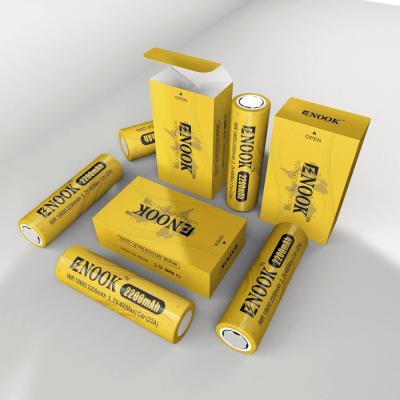 Cina Doublepow Prezzo all'ingrosso 18650 3.7V 2200mah batteria ricaricabile 40A 3.7V mod 18650 batteria gialla agli ioni di litio in vendita