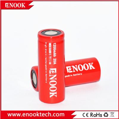 中国 18490 シリンダー リチウムイオンバッテリーセル 1200mAh 3.7V 20A 電動自転車用 販売のため