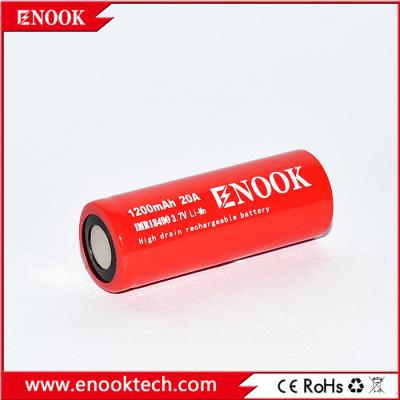 中国 18490 シリンダー リチウムイオンバッテリーセル 1200mAh 3.7V 20A 電動自転車用 販売のため