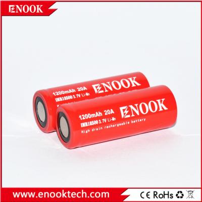 Cina Batteria ricaricabile agli ioni di litio Cella 1200mAh 20A 3.7 V 18500 Batteria al litio in vendita