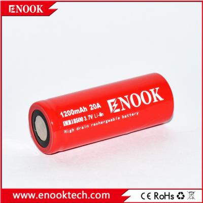 Cina Batteria ricaricabile agli ioni di litio Cella 1200mAh 20A 3.7 V 18500 Batteria al litio in vendita