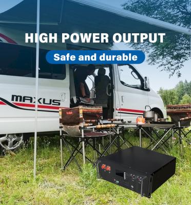 Cina 51.2V Black LiFePO4 Rack Mounted Server Batteries For Communication Backup Power in vendita