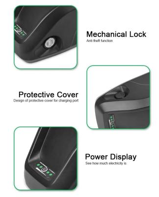 Cina Batteria nera agli ioni di litio 36v 48v 25ah 52v Batterie elettriche eBike Bicicleta Hailong Max Batteria E-Bike in vendita
