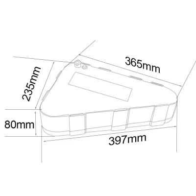 Cina Customized Capacity Triangle Electric Bike Battery With Brand 18650 Cells in vendita