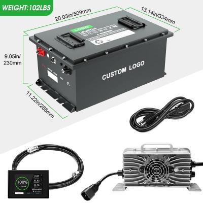 Cina 51.2V Lithium Iron Phosphate Battery With Smart BMS For Golf Cart in vendita