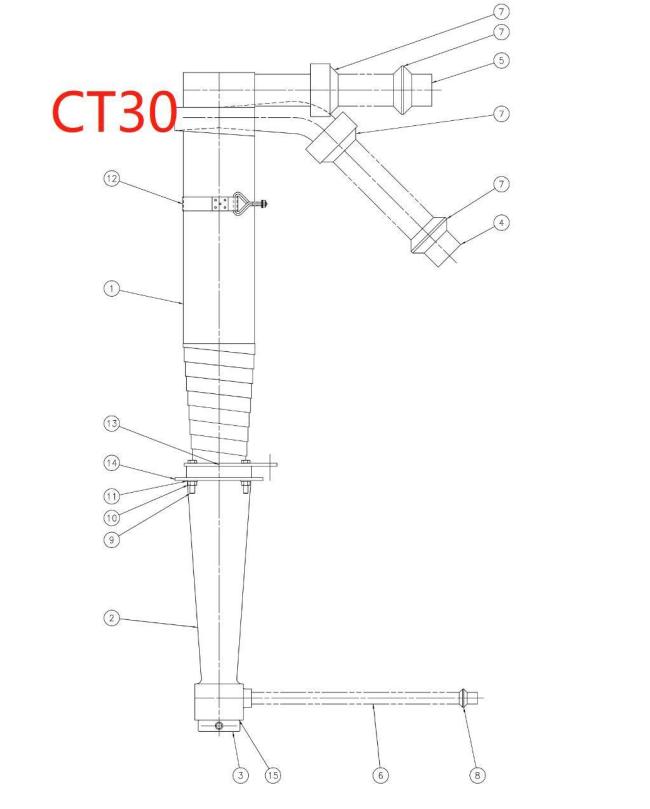 CT30 CT60 Low Consistency Cleaner for Paper Making Machine Equipment