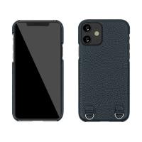 China Genuine Leather iPhone 14 Case with Detachable Crossbody Strap Ultra Slim Protective Cover for sale