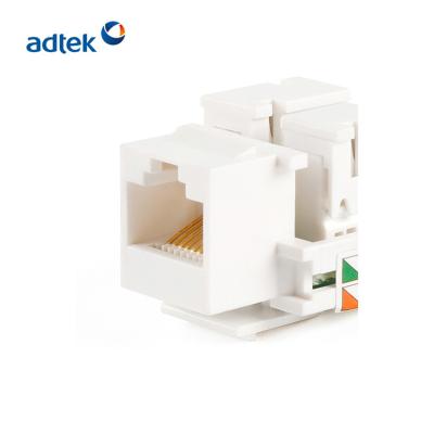 China Trapezfehler-Jack UTP Cat5E Koppler-Modul ADTEK RJ45 Toolless zu verkaufen