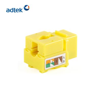 China Acoplador trapezoidal de Cat5e Rj45, cable de Ethernet Jack trapezoidal en venta