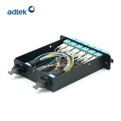 Cina Cassette a fibra ottica MPO/di MTP LGX 12 porti 24 fibre OM3 in vendita