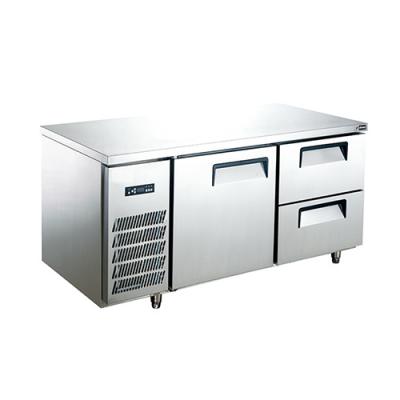 China 1 + 2 Drawers Under Counter Chiller Under Bench Freezers For Restaurant Salad Bar for sale