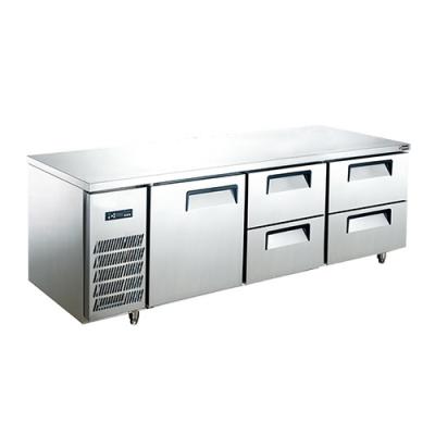 China 1 + 2 Drawers Under Counter Chiller Under Bench Freezers For Restaurant Salad Bar for sale
