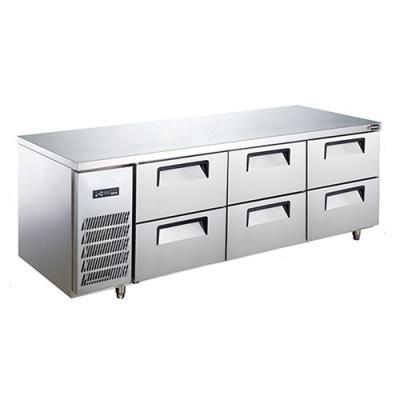 China 1 + 2 Drawers Under Counter Chiller Under Bench Freezers For Restaurant Salad Bar for sale