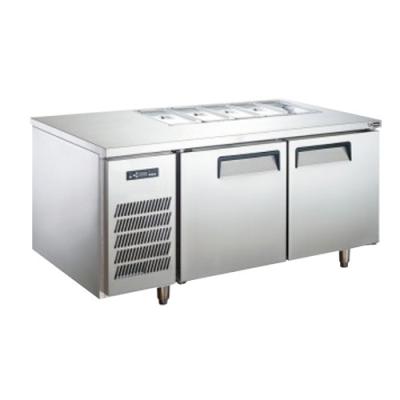 China 1.2m 1.5m 3 Door Pizza Prep Fridge Bar Salad Refrigerated Prep Tables for sale