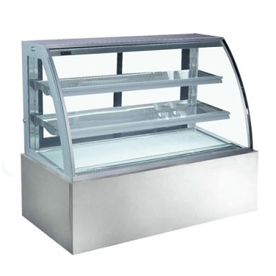 China Rear Opening Refrigerated Cake Showcase 126cm Width Bakery Glass Showcase for sale