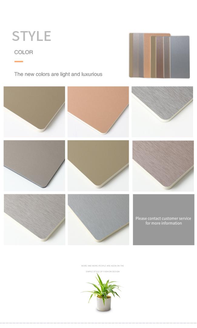 Metal Wooden Veneer Interior Composite Coating Board PETG Metallic Wall Panel