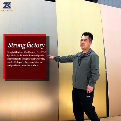Cina Il legno di metallo di bambù del bordo della parete del carbone dell'anti graffio riveste il rivestimento murale di pannelli del PVC in vendita