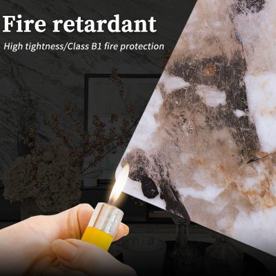 China Bathroom High Gloss PET PVC Marble Wall Panels Bamboo Charcoal Board for sale