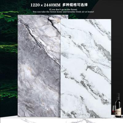 Cina 5/8mm 1220*2440mm Marmo Nuovi prodotti pannelli murali impermeabili Marmo Bambù Carbone di legno Veneer Marmo Tavola da parati in vendita