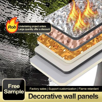 Cina Pannelli murari decorativi impermeabili Modello onde d'acqua Bambù Carbone di legno Pannelli di rivestimento in vendita
