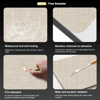 Cina Good Quality Fireproof Bambù Carbone di legna Pvc Wall Board 8mm Carbon Crystal Plate Wall Panel in vendita