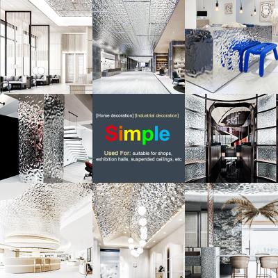 Cina Moderno stile di lusso leggero 3D Carbone di legno Tavolo Acqua Ripple Bambù Carbone di legno Veneer in vendita