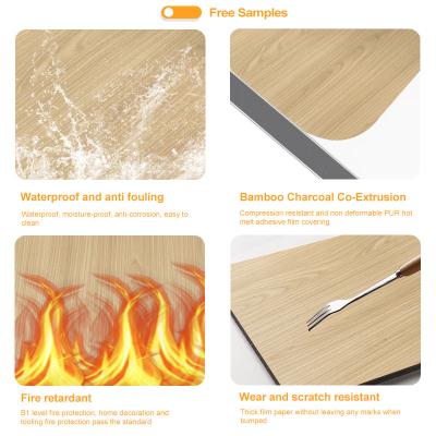 Cina 2.44m Bamboo Carbone di Parete Moderno Leggero Luxury PVC Carbonio Cristallo Parete in vendita