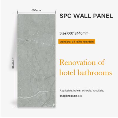 Cina Alto resistenza impermeabile SPC pannelli di parete piastrelle di lusso moderno marmo finitura pietra materiale composito di plastica in vendita