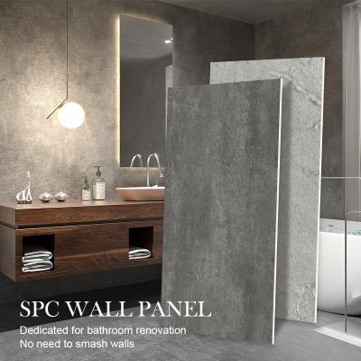 China B1 Fireproof Stone Plastic Composite SPC Wall Panel For Bathroom for sale