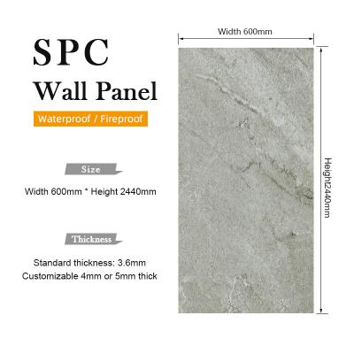 China B1 Fireproof Stone Plastic Composite SPC Wall Panel For Bathroom for sale
