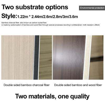 Cina Bambù Carbone di legno Finitura Interni pannelli decorativi impermeabili Ignifughi in vendita