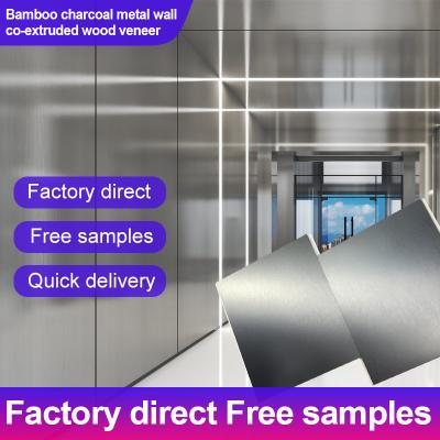 Bamboo Charcoal Wood Veneer Wall Panel Eco-Friendly And Fireproof For Hotel  Home Decorative