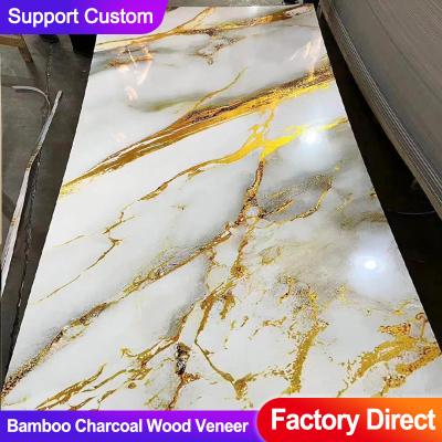 중국 대나무 석탄 나무 장단 대리석 잎 친환경 및 화재 예방 실내 장식판 판매용