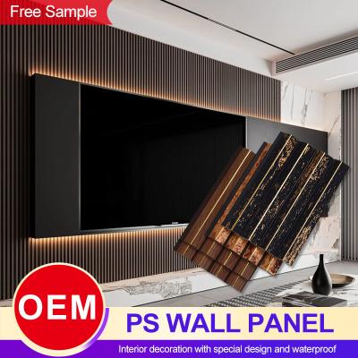 Moderne Gold-PS-Wandplatten Wasserdichte Innenarchitektur