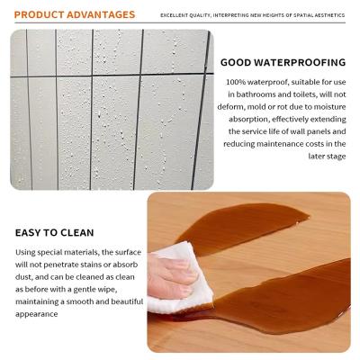 Cina Pannello SPC 600*2440*4mm impermeabile e resistente all'umidità Pietra Plastica Composita Eco-Friendly Carta di Marmo Pietra PVC Pietra Plastica Tavola senza cuciture Per doccia e bagno in vendita