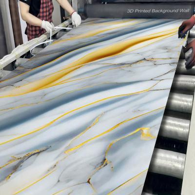 中国 高品質1220*2440*5/8mm防水・耐摩耗性曲げ可能な竹炭木目PVC環境に優しい高光沢大理石木目背景壁用 販売のため