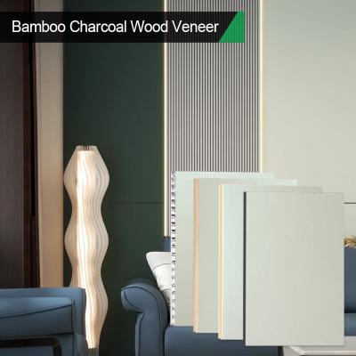 中国 新しいデザイン 8mm 竹炭木目調メタル壁パネル 防火内装材 展示ホール用 販売のため