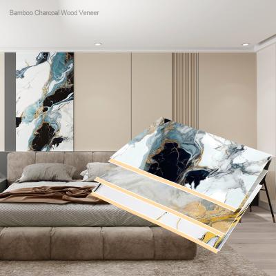 China Waterproof Bamboo Charcoal Wood Veneer Wall Panel 5mm/8mm for sale