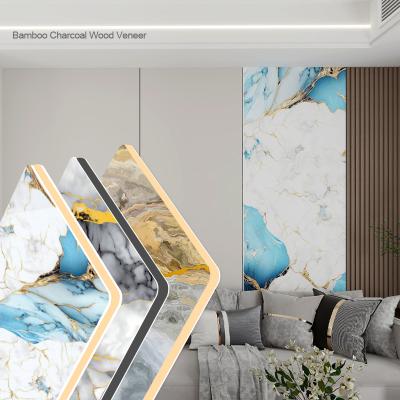 China Waterproof Bamboo Charcoal Wood Veneer Wall Panel 5mm/8mm for sale