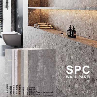 China Factory Wholesale SPC Wall Panel Waterproof Moisture Resistant Bathroom Wall Panel For Hotel for sale