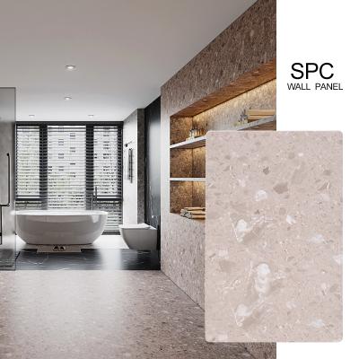 China SPC Wall Panel Modern Eco-Friendly Waterproof Fireproof Stone Plastic Seamless Marble Sheet for Hotel Bathroom Indoor Decoration for sale