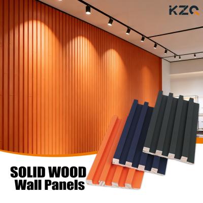 China Hot Sales Waterproof WPC Wall Panel Solid Wood Grille Wall Panel For Indoor Bedroom And Living Room for sale