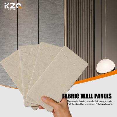 China Waterproof Textured PVC Fabric Wall Panel Easy Installation Wall Panels Boards For Home & Hotel Decor for sale