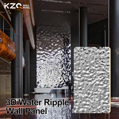 China Decorative Fireproof Water Ripple 3D Wood Plastic Bamboo Charcoal Wall Panels for sale