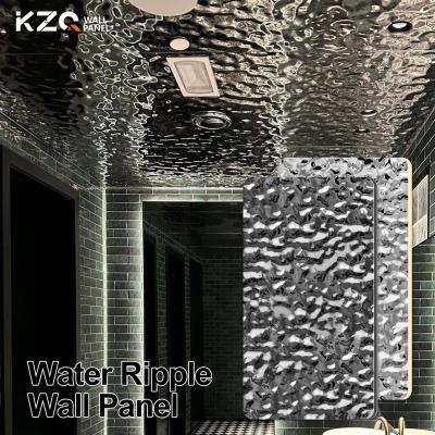 China Waterproof And Fireproof Bamboo Charcoal Fiber Water Ripple Wall Panel for sale
