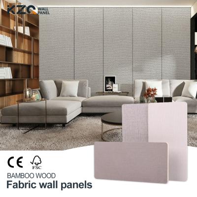 China Bamboo Wood Fiber Fireproof Fabric Wall Panels Water Resistant Board for sale