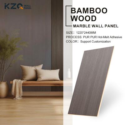 China Light Luxury Wood Grain Wall Panel, Fire-resistant And Moth Proof Bamboo Wood Fiber Wood Decorative Panel for sale