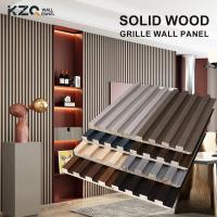 China Customized WPC Solid Wood Wall Board Materials Decorative Cladding Fluted Grille Wall Panels for sale