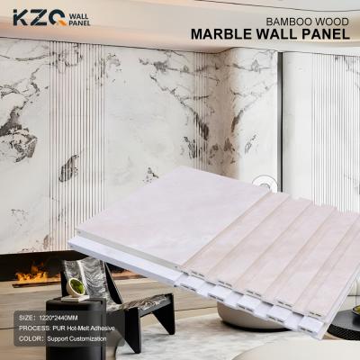 China Bamboo Wood Wall Panel High Gloss Marble Board For Indoor & Office for sale