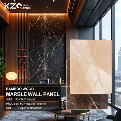 China Easy To Install Marble Wall Panels Interior Decorative Wall Panels Bamboo Fiber Wall Panel for sale